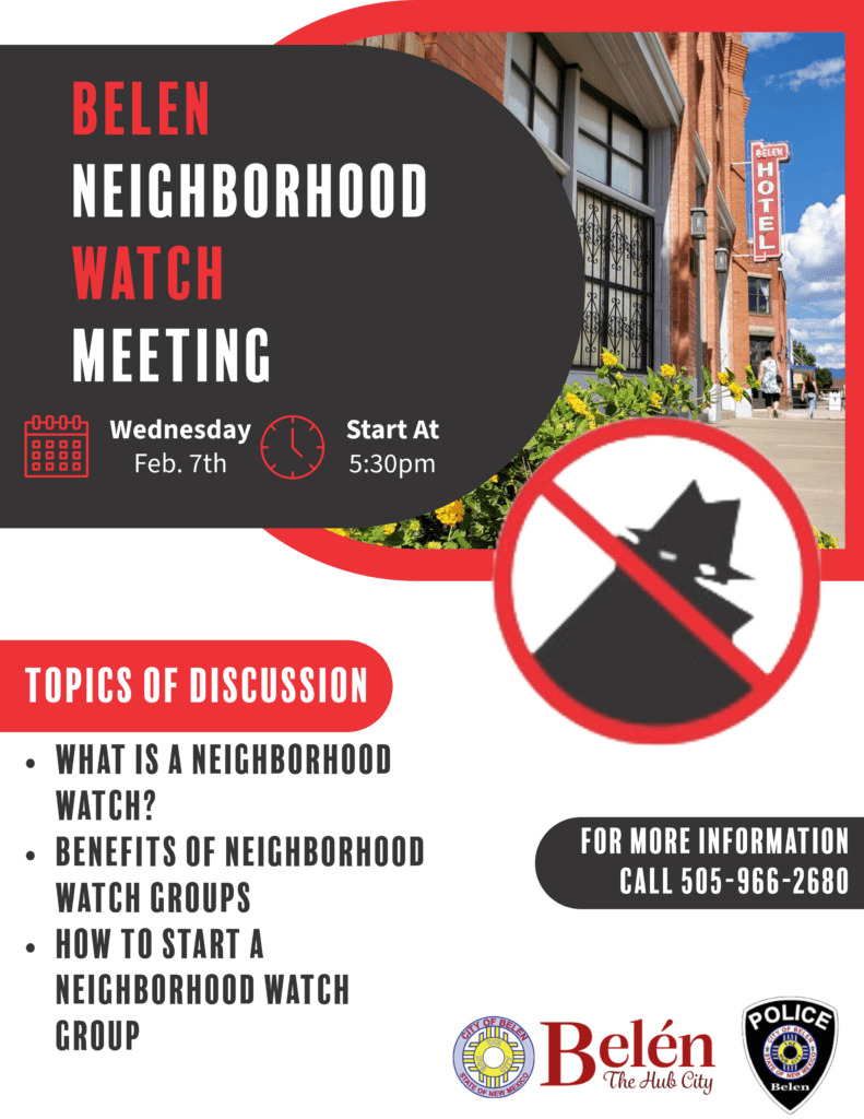 Belen Neighborhood Watch Meeting - Explore Belen
